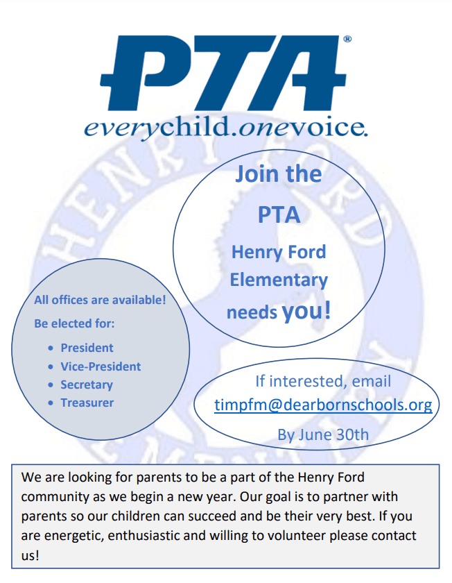 Join Our PTA! – Henry Ford Elementary School